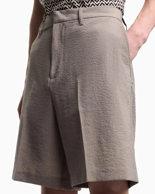 Emporio Armani Technical Seersucker Shorts