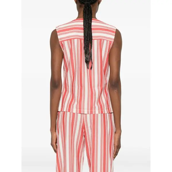 Stine Goya Striped Sleeveless Front Tie Top - No