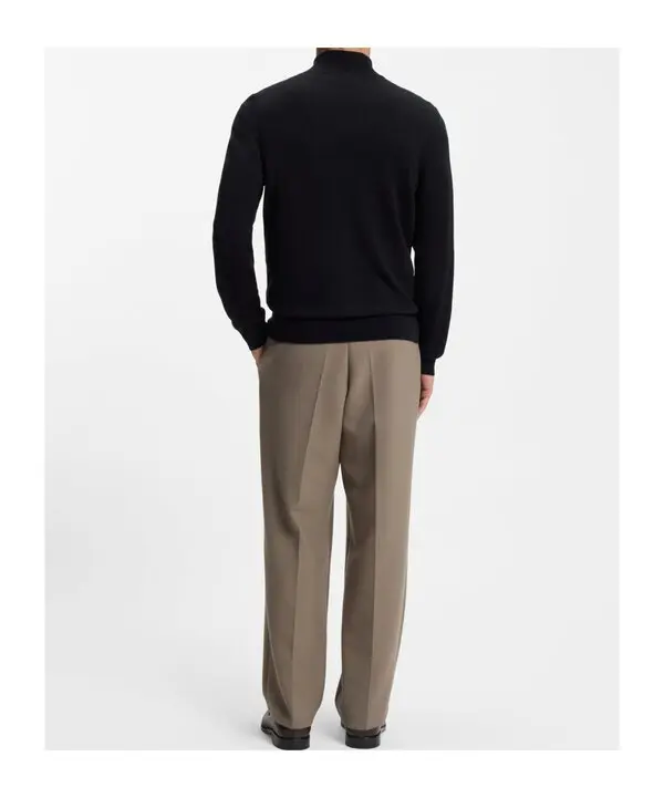 Hugo Boss Zip-up High-neck Sweater - Black