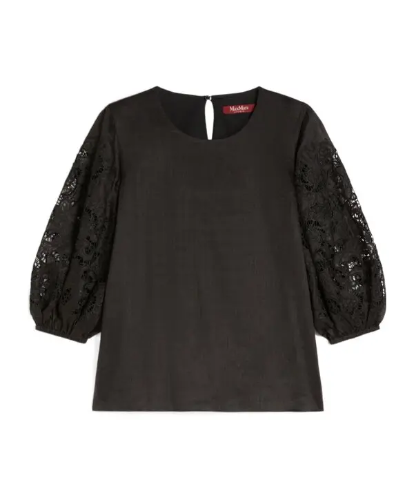 Max Mara Ordine Broderie Anglaise T-shirt - Black