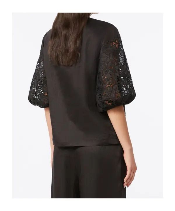 Max Mara Ordine Broderie Anglaise T-shirt - Black