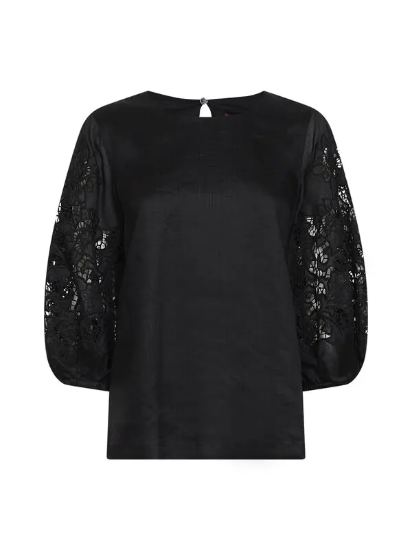 Max Mara Ordine Broderie Anglaise T-shirt - Black
