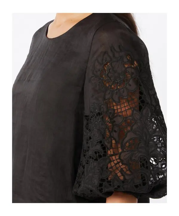 Max Mara Ordine Broderie Anglaise T-shirt - Black