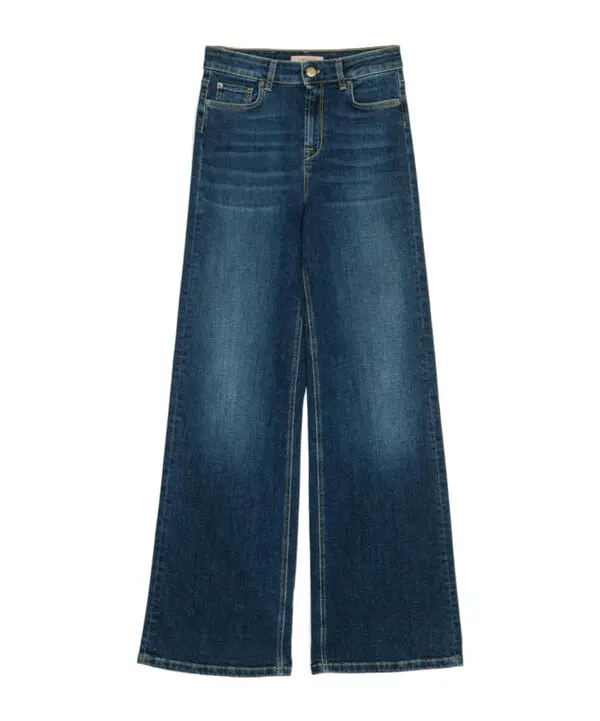 TWINSET Five-pocket Wide-leg Jeans - Blue