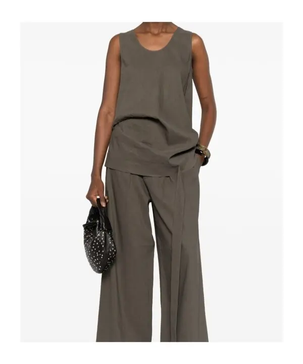 UMA WANG Sleeveless Round Neck Vest