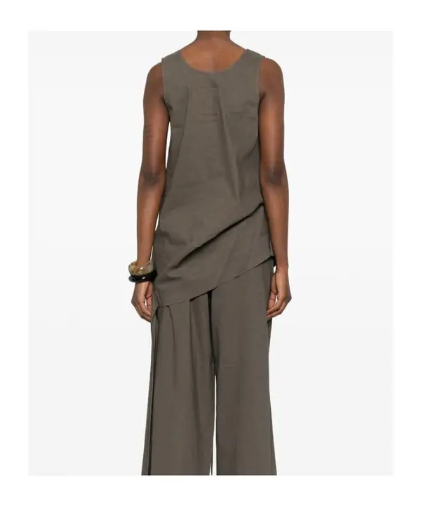 UMA WANG Sleeveless Round Neck Vest