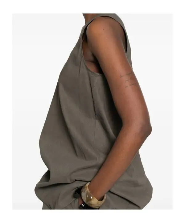 UMA WANG Sleeveless Round Neck Vest