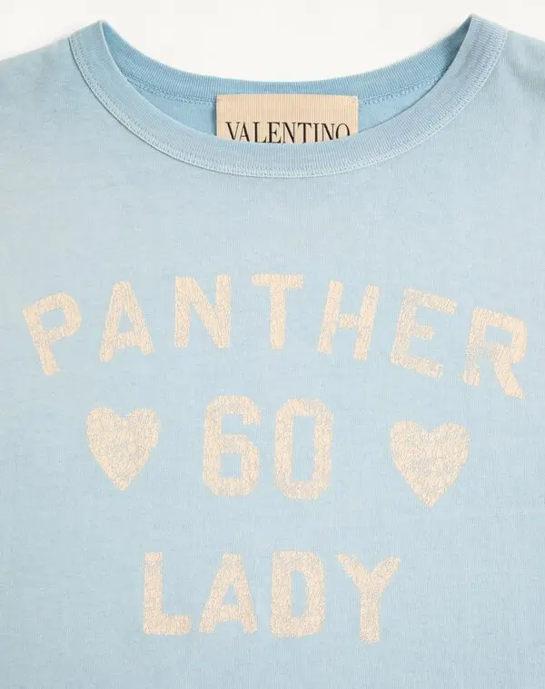 Valentino Garavani Crewneck T-shirt With Graphic Print - Blue