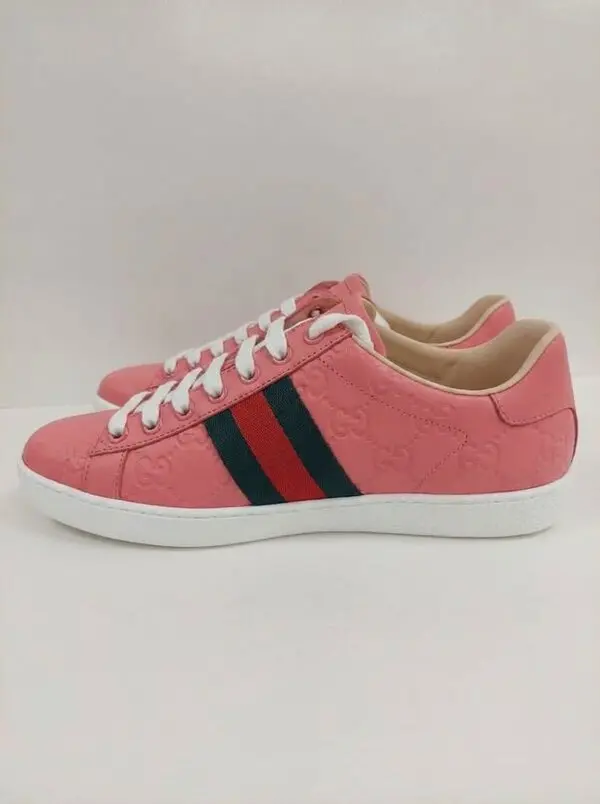 Gucci Ace Round-head Low-cut Casual Sneakers - Pink
