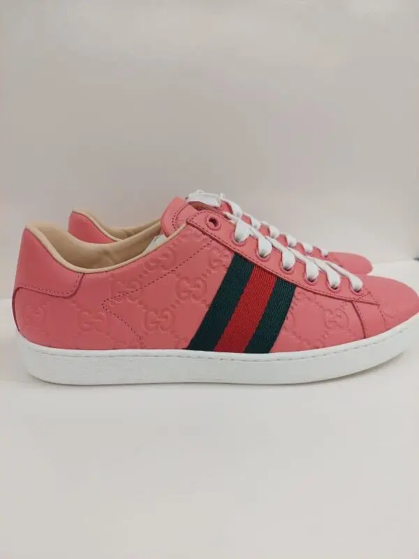 Gucci Ace Round-head Low-cut Casual Sneakers - Pink