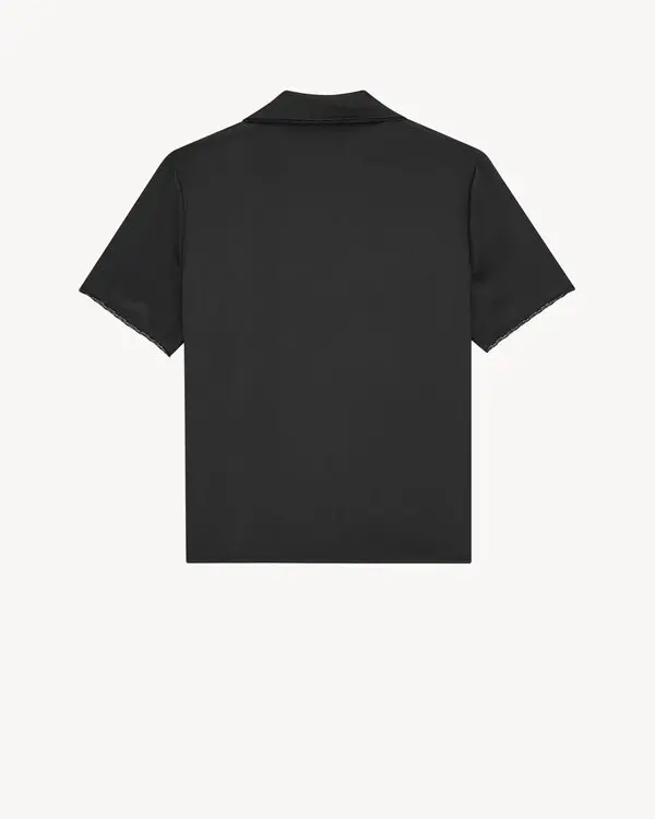 Saint Laurent Lace-trim Button-up Pajama Top