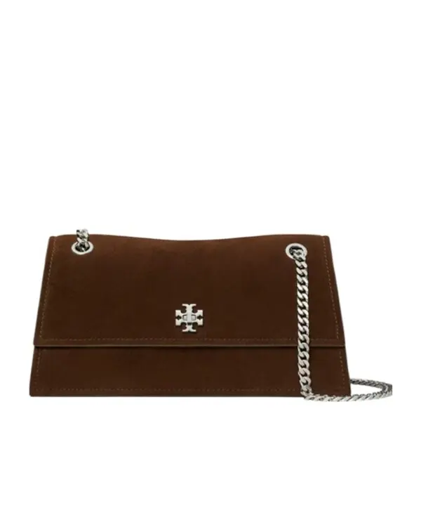 Tory Burch Logo Plaque Shoulder Bag - Brown
