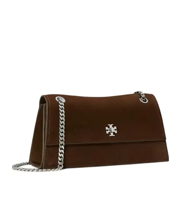 Tory Burch Logo Plaque Shoulder Bag - Brown