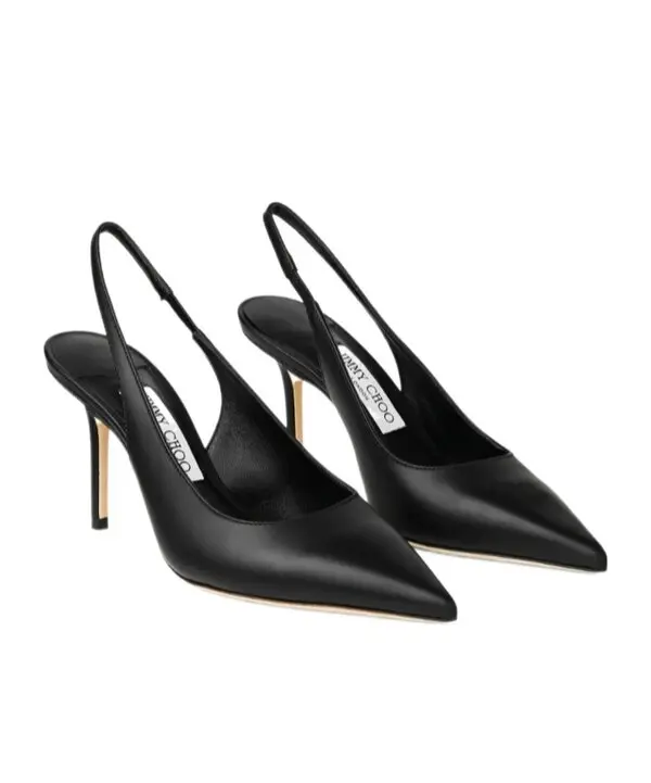 JIMMY CHOO Love Pointed Slingback Court Pumps - Black