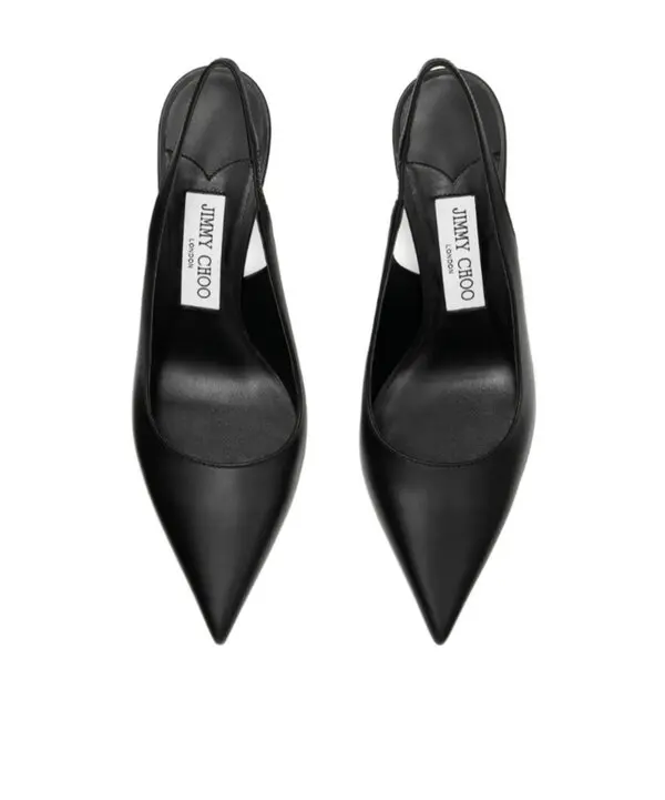 JIMMY CHOO Love Pointed Slingback Court Pumps - Black