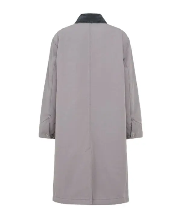 Carhartt Work In Progress Long Casual Jacket With Button Closure And Logo Detail
