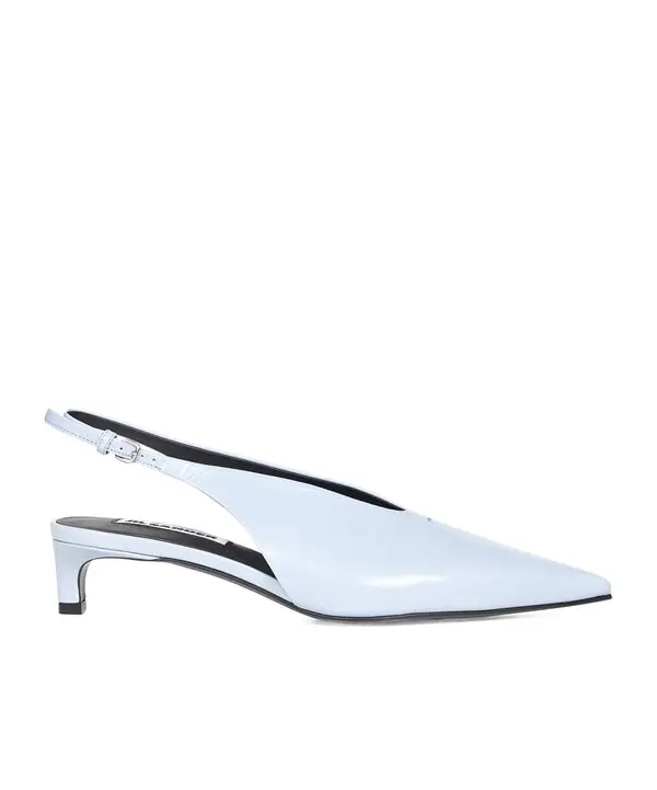 JIL SANDER Pointed Toe Slingback Pumps - Blue