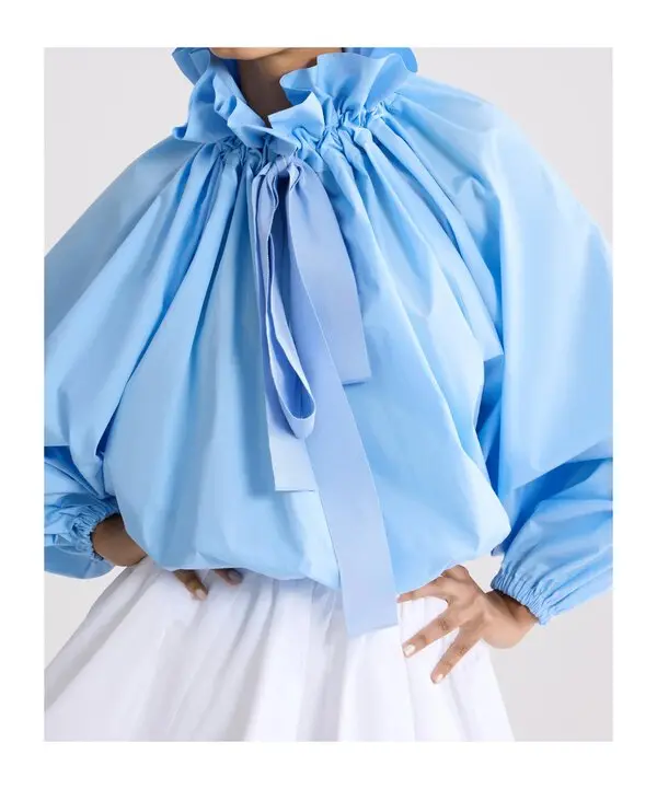 PATOU Voluminous Ruffled Ribbon Top