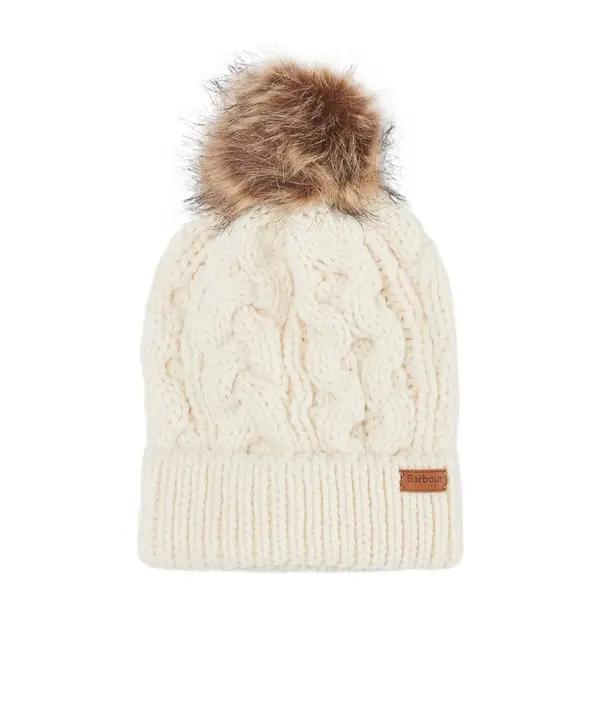 Barbour Penshaw Cable-knit Beanie - Cloud