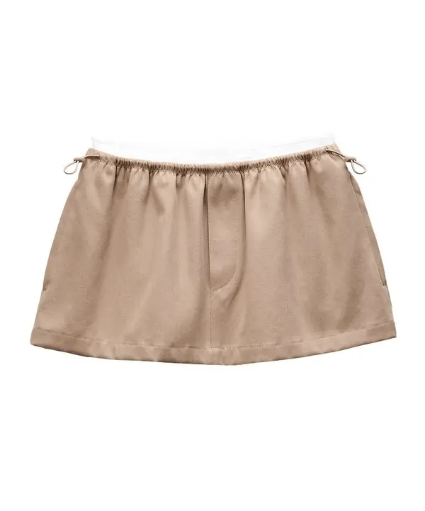 Alexander Wang Double Layer Waist Skirt - Warm Taupe