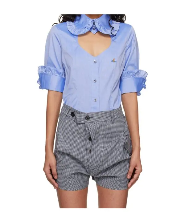 VIVIENNE WESTWOOD Toulouse Frill Shirt - Blue
