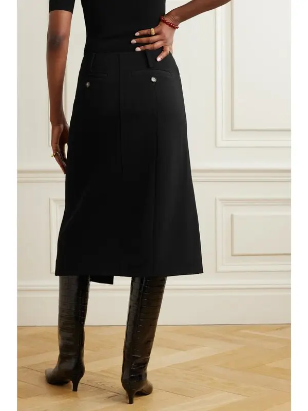 Proenza Schouler Asymmetrical Wool Midi Skirt
