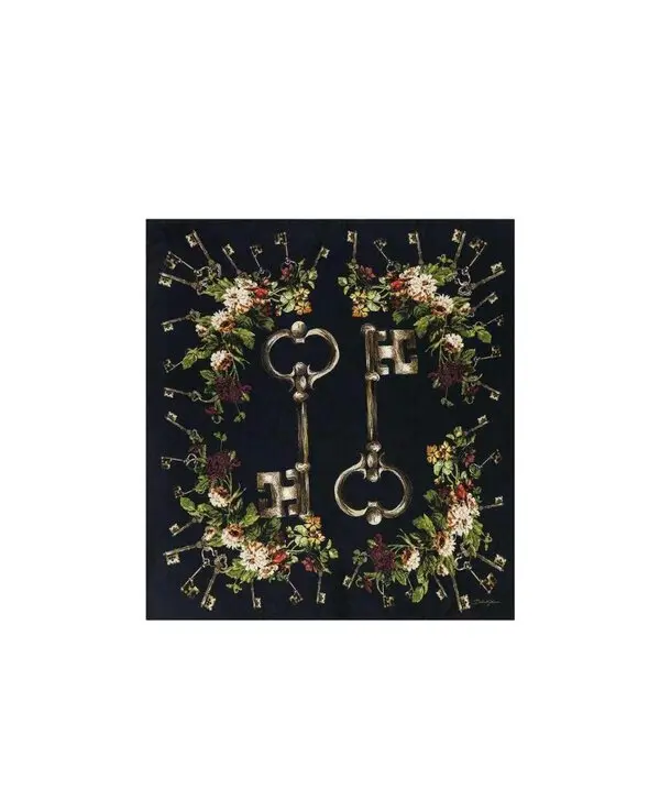 Dolce & Gabbana Silk Printed Silk Scarf - Green