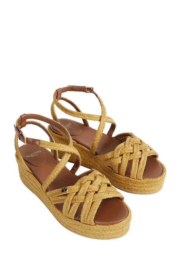 Valentino Garavani Espadrille Wedge Sandals