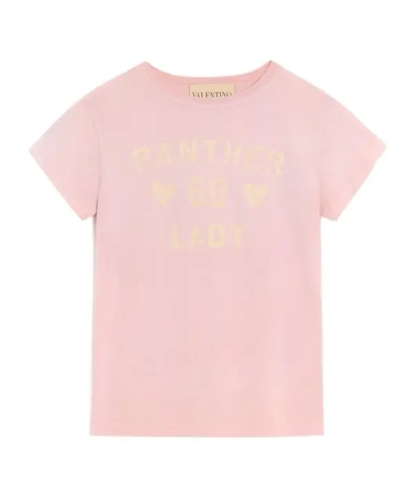 Valentino Garavani Panther Lady Logo T-shirt - Neutral Rose/birch