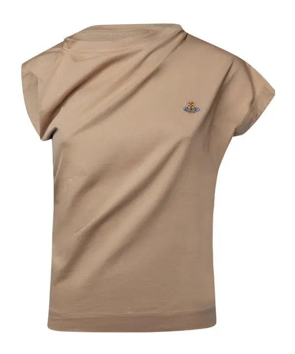 VIVIENNE WESTWOOD Asymmetric Short-sleeved T-shirt - Beige