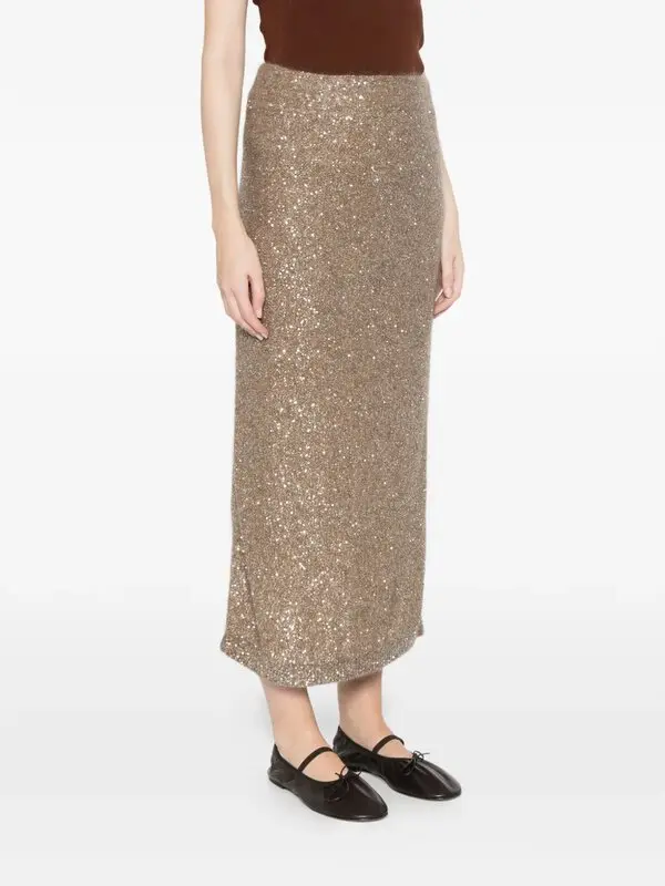 Brunello Cucinelli Sequin Midi Skirt