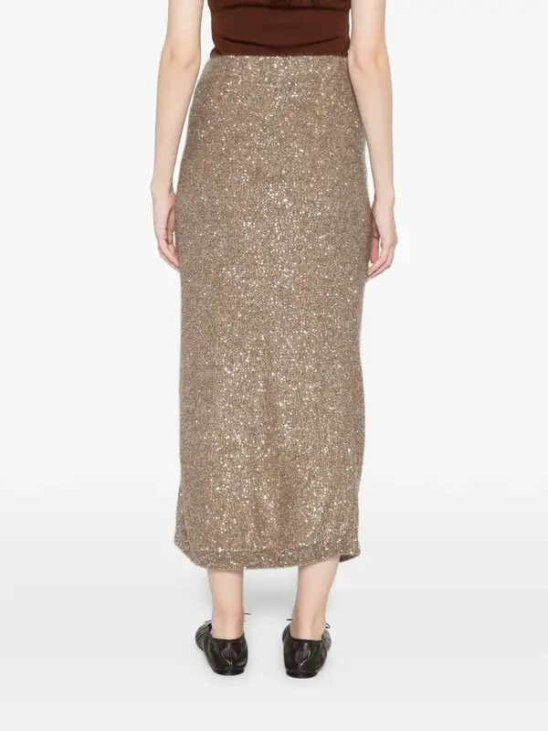 Brunello Cucinelli Sequin Midi Skirt