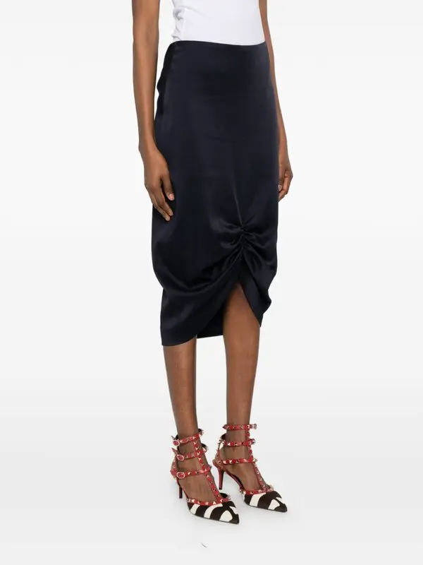 Valentino Garavani Ruched Midi Skirt