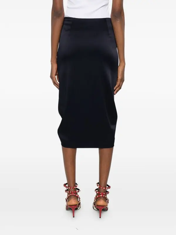 Valentino Garavani Ruched Midi Skirt