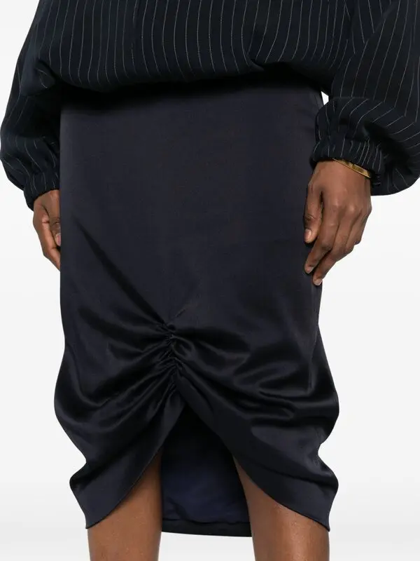Valentino Garavani Ruched Midi Skirt