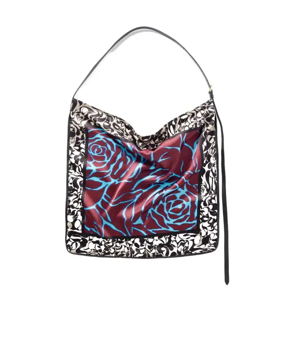 Dries Van Noten Printed Satin Shoulder Bag - Multi-color
