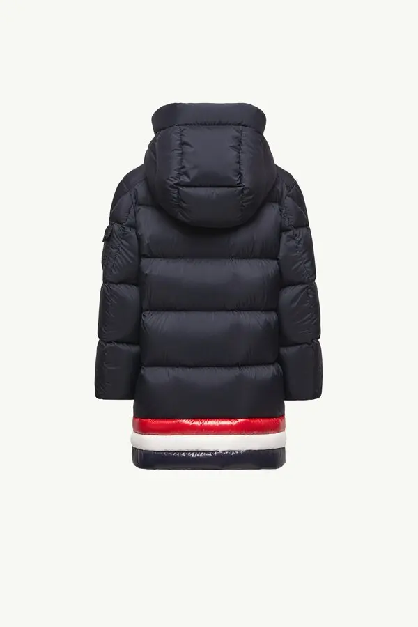 Moncler Marat Hooded Down Jacket With Tricolour Trim