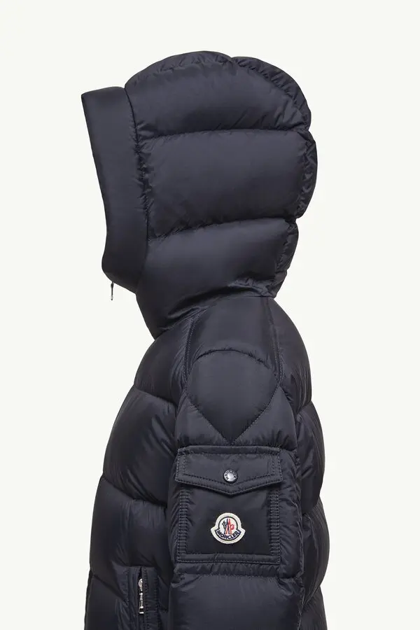 Moncler Marat Hooded Down Jacket With Tricolour Trim