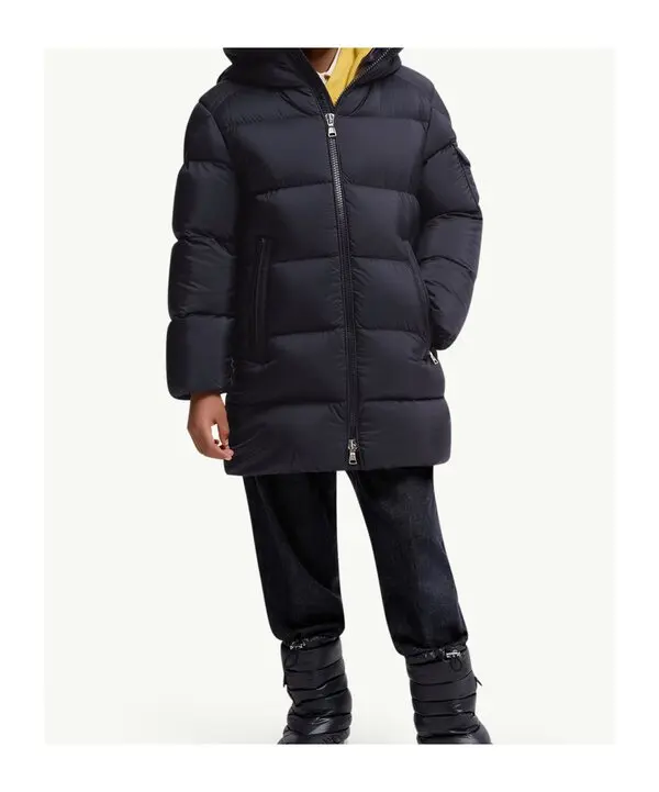 Moncler Marat Hooded Down Jacket With Tricolour Trim