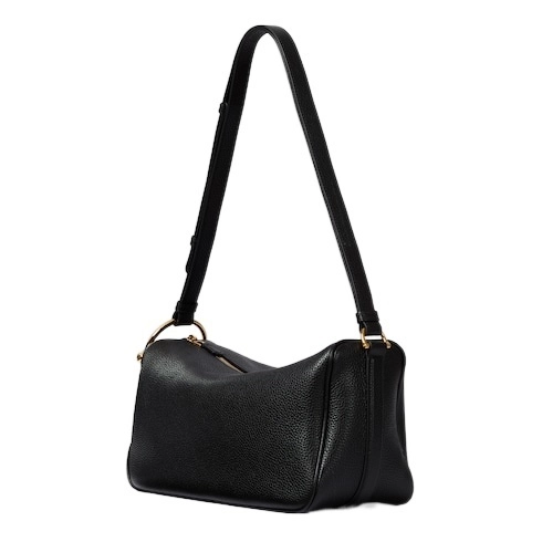 Gucci Half Horsebit Medium Shoulder Bag - Black