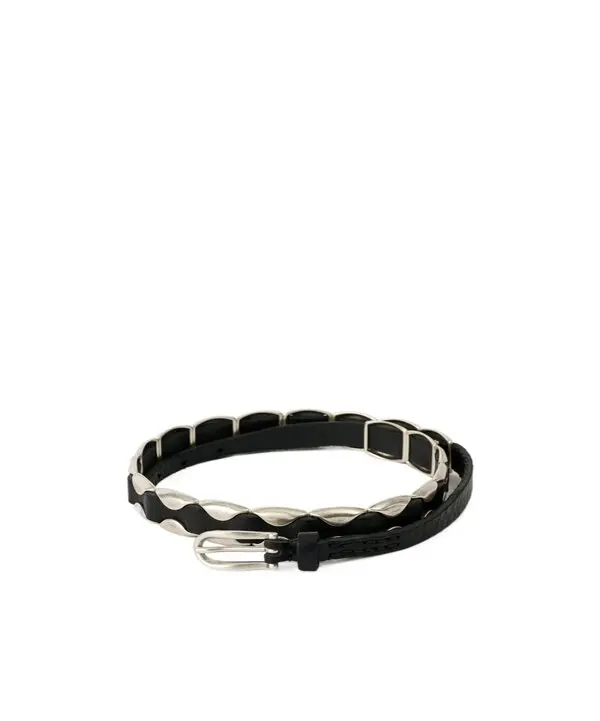 Our Legacy Billow Metal-detail Belt - Oily Black