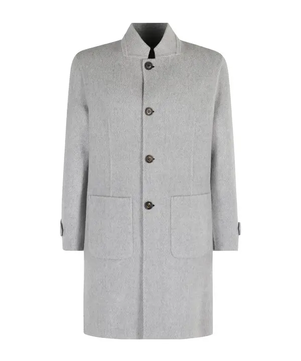 Eleventy Long Sleeve Coat - Gray