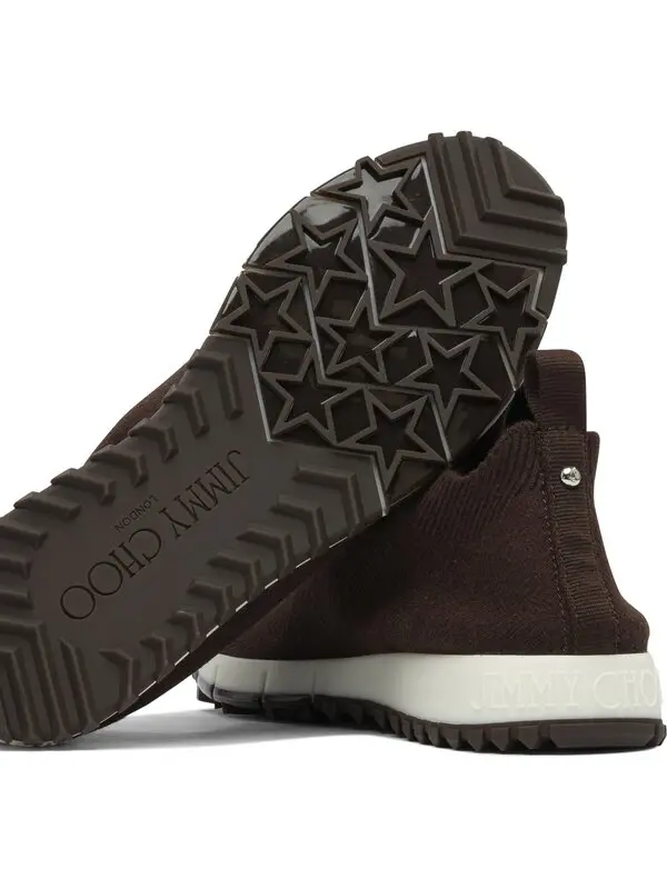 JIMMY CHOO Veles Embellished Sneakers - Brown