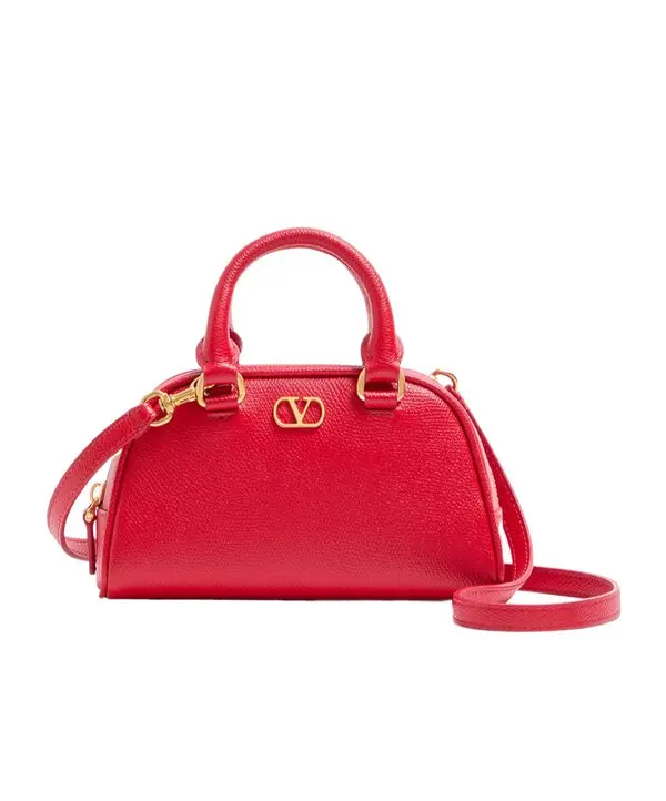 Valentino Garavani V Logo Signature Zip-up Tote Bag - Positive Red