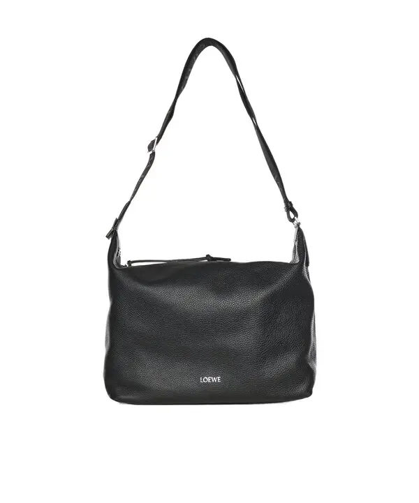 Loewe Cubi Logo-printed Messenger Bag - Black