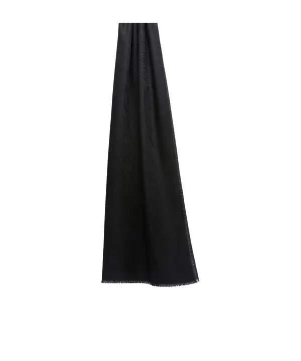 Max Mara Mxapalmeti Fringed Scarf - Black