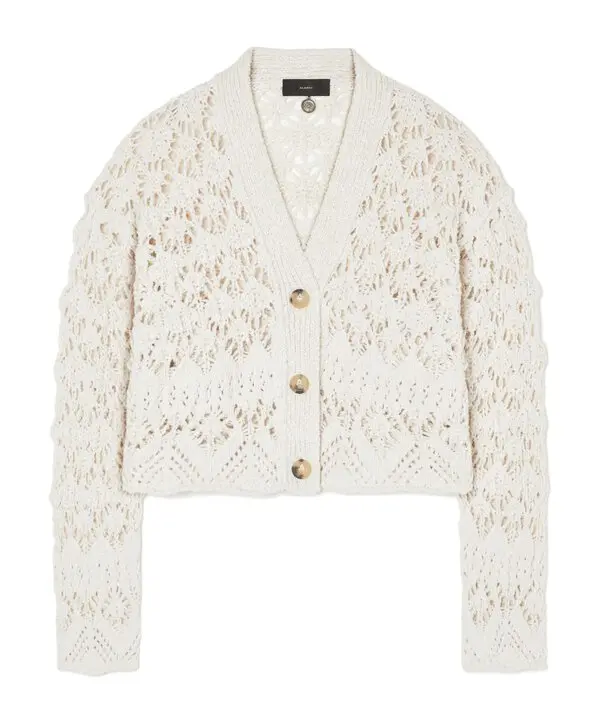 Alanui Lagoon Romance Buttoned Cardigan - White Pearl