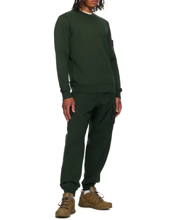 Stone Island Logo Patch Tapered Cargo Pants