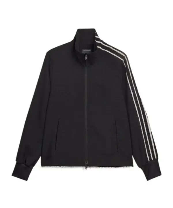 Y3 Sport Uniform Raw Cut 3-stripes Track Top - Black