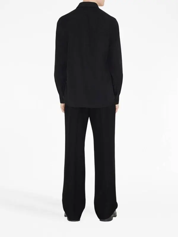 Burberry Logo Embroidered Buttoned Shirt